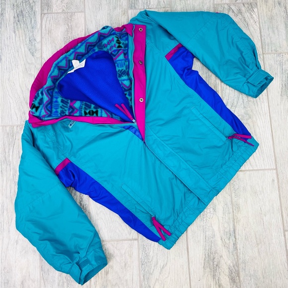Columbia | Jackets & Coats | Vintage Retro Columbia Bugaboo 3in Teal Bright Teal Blue Purple Ski ...
